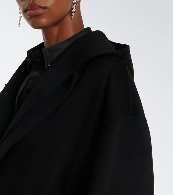 Sportmax Hooded Virgin Wool Coat