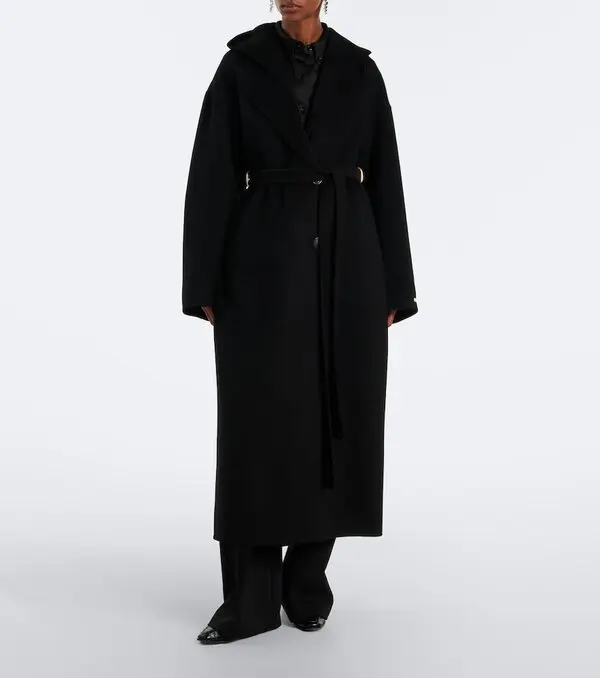 Sportmax Hooded Virgin Wool Coat