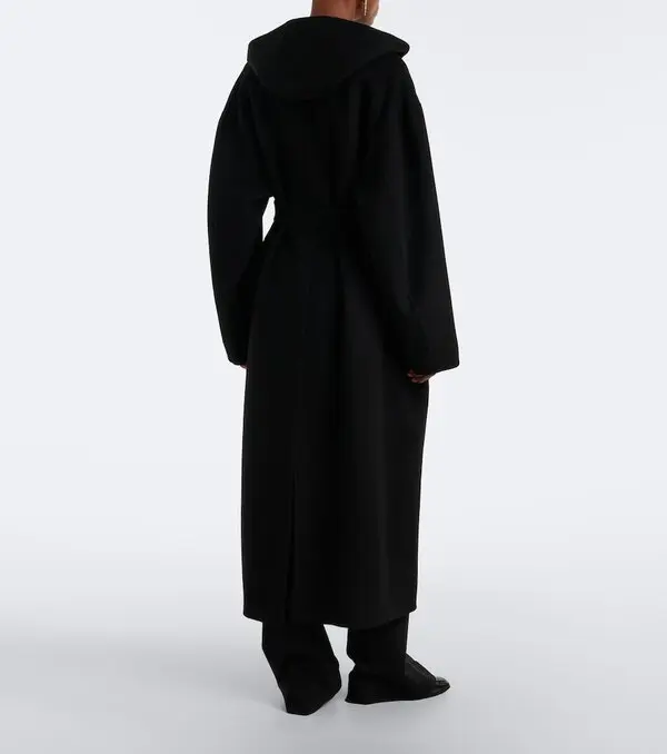 Sportmax Hooded Virgin Wool Coat
