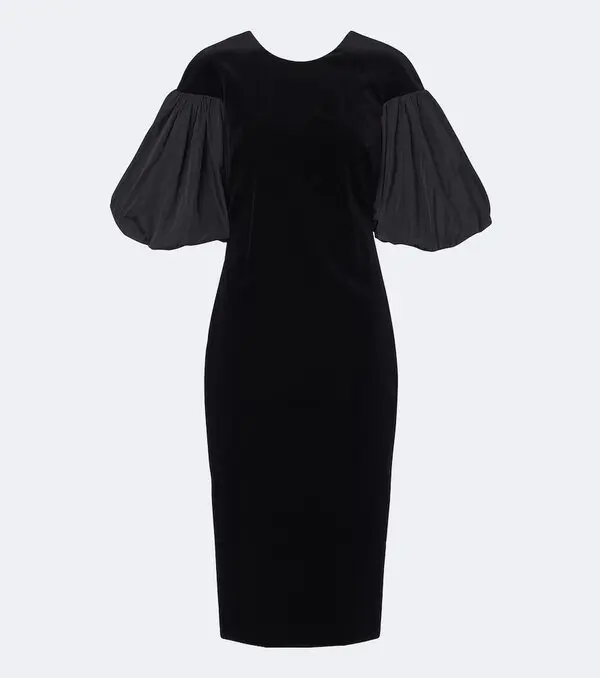 Max Mara Cotton Velvet Midi Dress