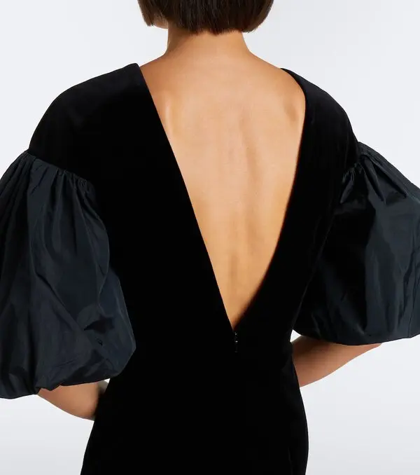 Max Mara Cotton Velvet Midi Dress