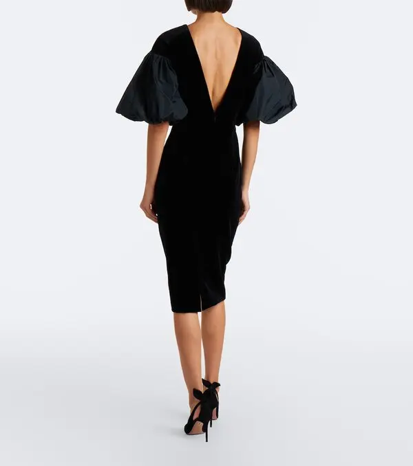 Max Mara Cotton Velvet Midi Dress