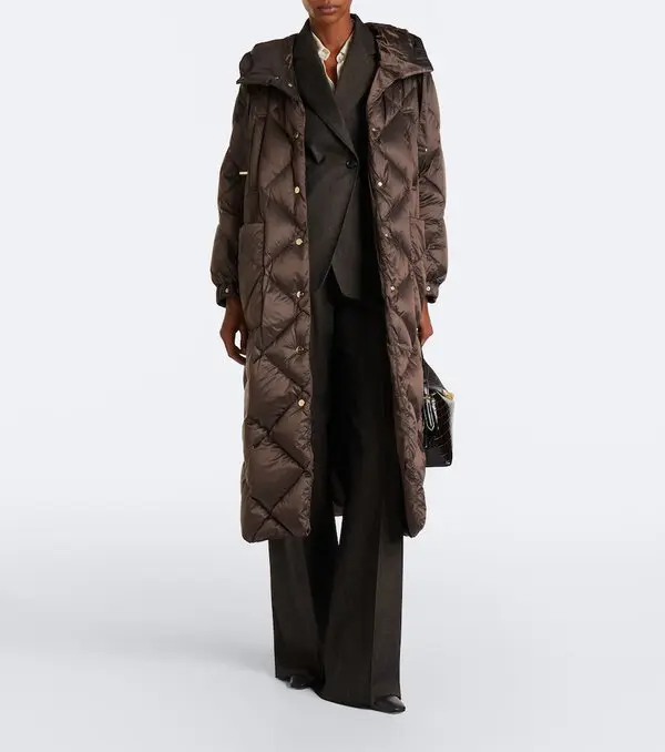 Max Mara Hooded Quilted Down Coat