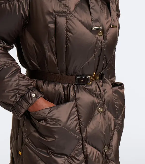 Max Mara Hooded Quilted Down Coat