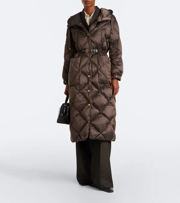 Max Mara Hooded Quilted Down Coat