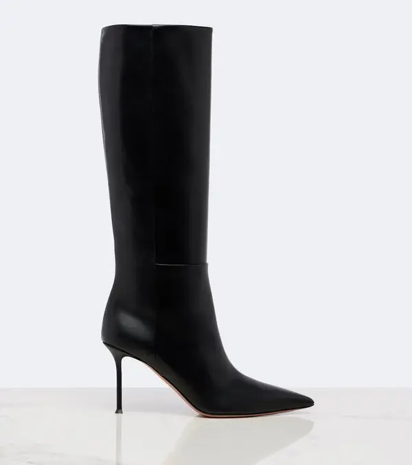 AQUAZZURA Harper Leather Knee-high Boots