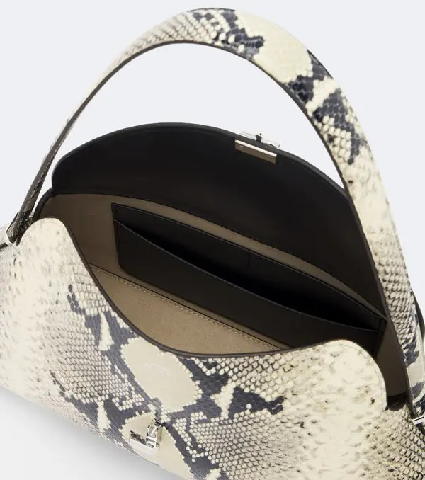 TOTEME T-lock Small Leather Shoulder Bag - Beige