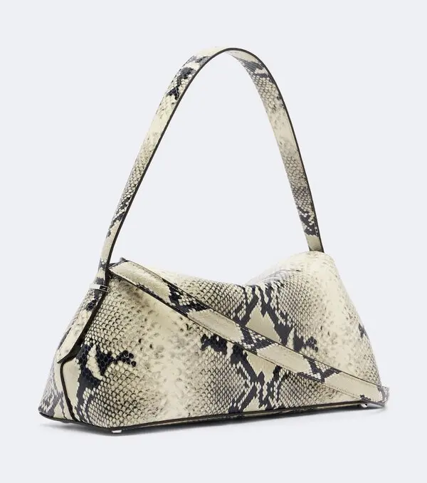 TOTEME T-lock Small Leather Shoulder Bag - Beige