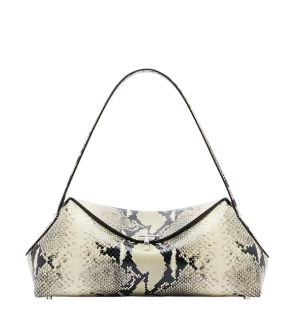 TOTEME T-lock Small Leather Shoulder Bag - Beige