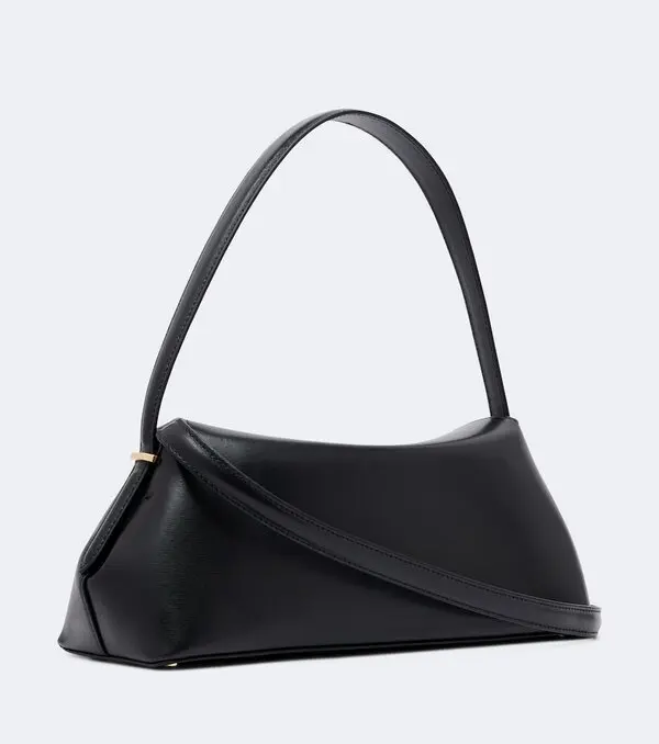 TOTEME T-lock Small Leather Shoulder Bag - Black