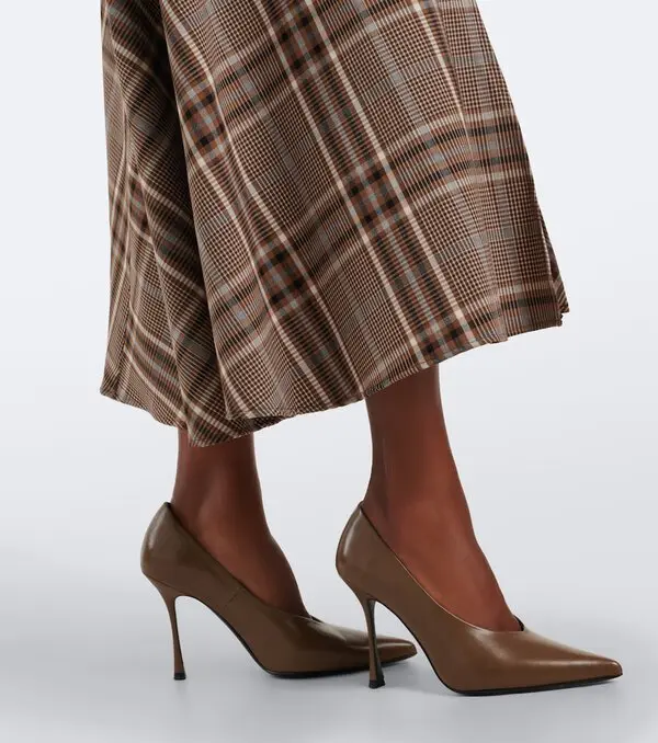 Simkhai Burke Draped Plaid Midi Dress