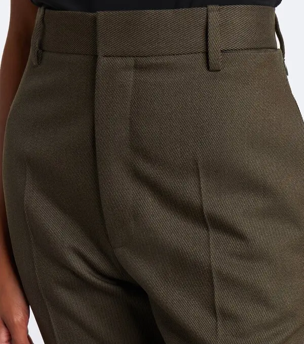 Victoria Beckham Virgin Wool Twill Straight Pants