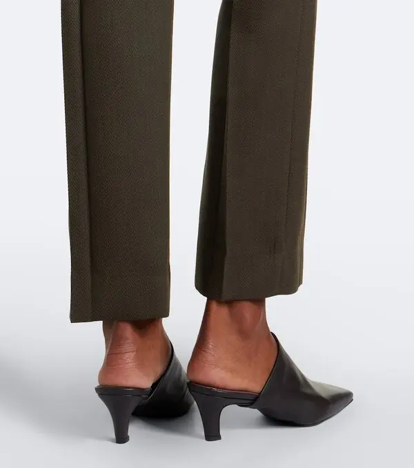 Victoria Beckham Virgin Wool Twill Straight Pants