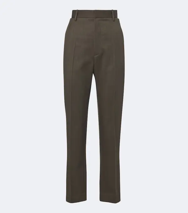 Victoria Beckham Virgin Wool Pants - Green