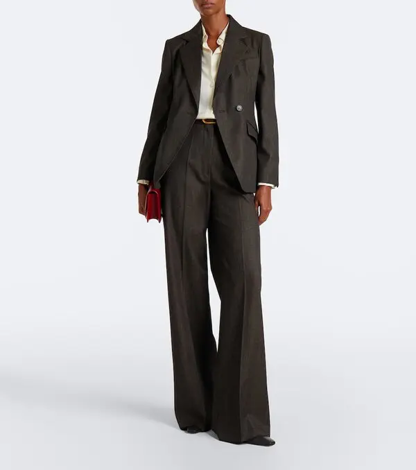 Max Mara Virgin Wool Wide Leg Pants