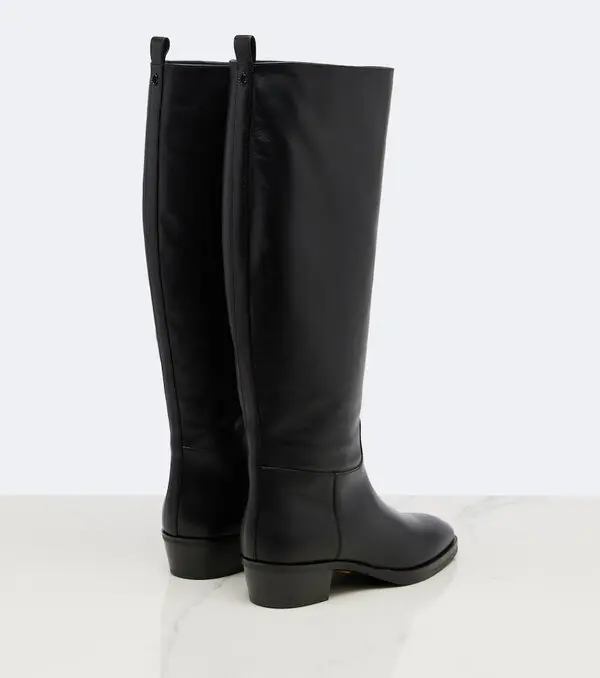 JIMMY CHOO Mave Leather Knee-high Boots - Black