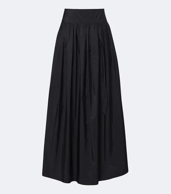 Max Mara Gathered Taffeta Maxi Skirt
