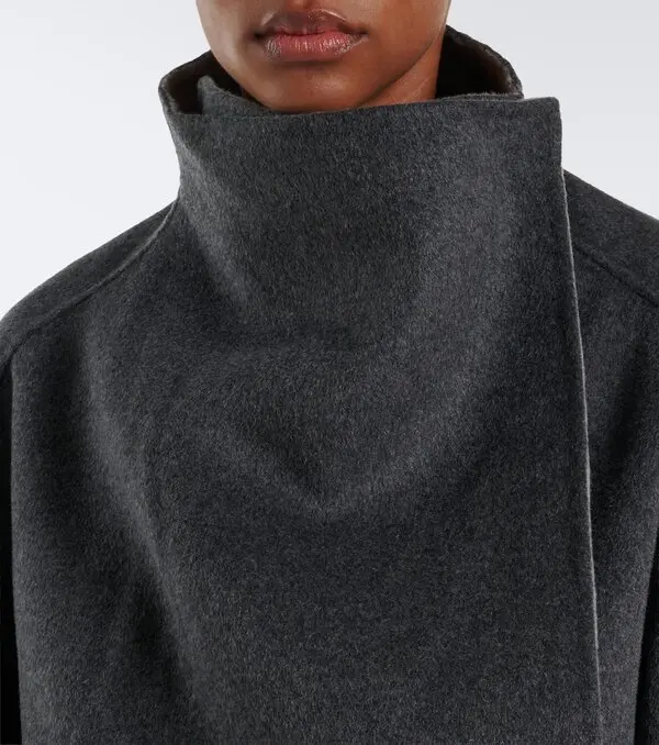 THE FRANKIE SHOP Onelle Reversible Wool-blend Wrap Coat