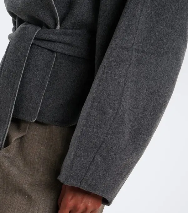THE FRANKIE SHOP Onelle Reversible Wool-blend Wrap Coat