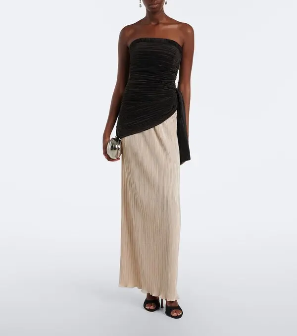 Simkhai Laia Plissé Bustier Dress
