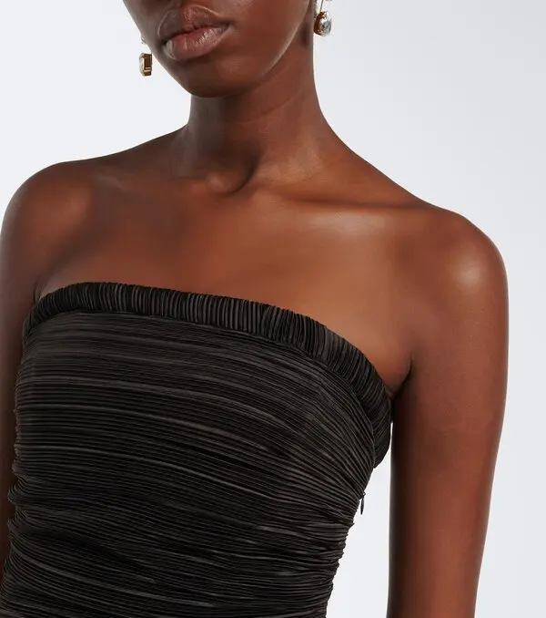 Simkhai Laia Plissé Bustier Dress