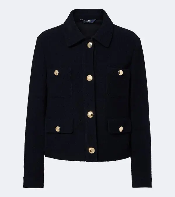 Max Mara Wool And Cotton-blend Jersey Jacket