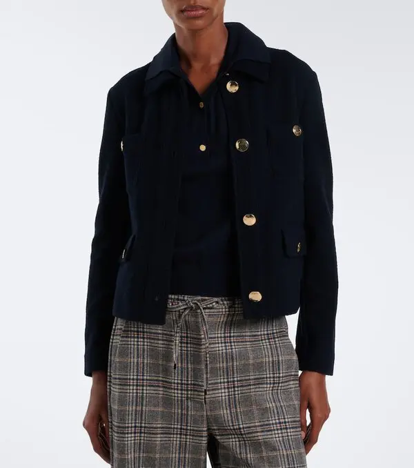 Max Mara Wool And Cotton-blend Jersey Jacket