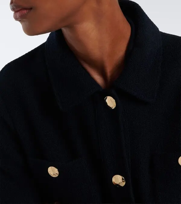 Max Mara Wool And Cotton-blend Jersey Jacket