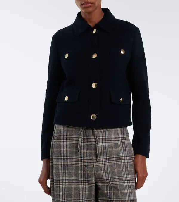 Max Mara Wool And Cotton-blend Jersey Jacket