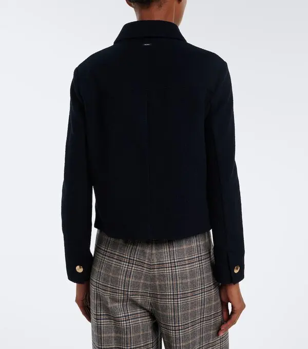 Max Mara Wool And Cotton-blend Jersey Jacket