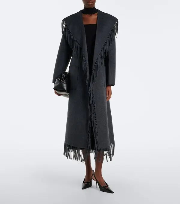 Simkhai Carrie Fringed Wrap Coat