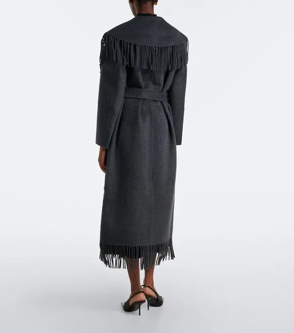 Simkhai Carrie Fringed Wrap Coat
