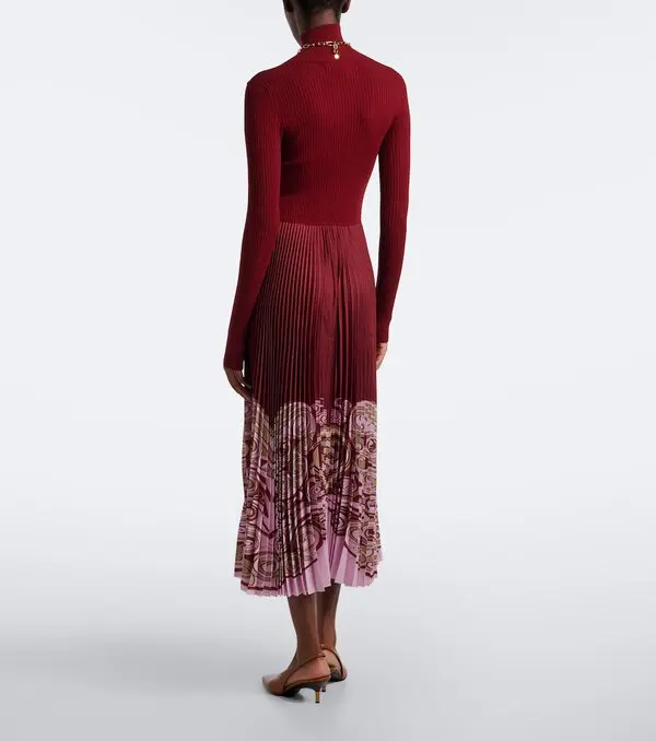 La DoubleJ Kells Pleated Turtleneck Maxi Dress