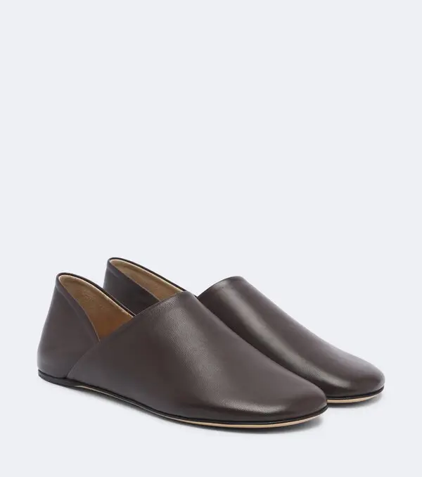 JW Anderson Leather Slip-on Shoes - Brown