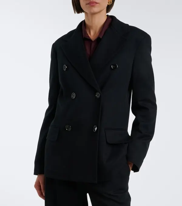 Max Mara Wool And Cotton-blend Jersey Blazer