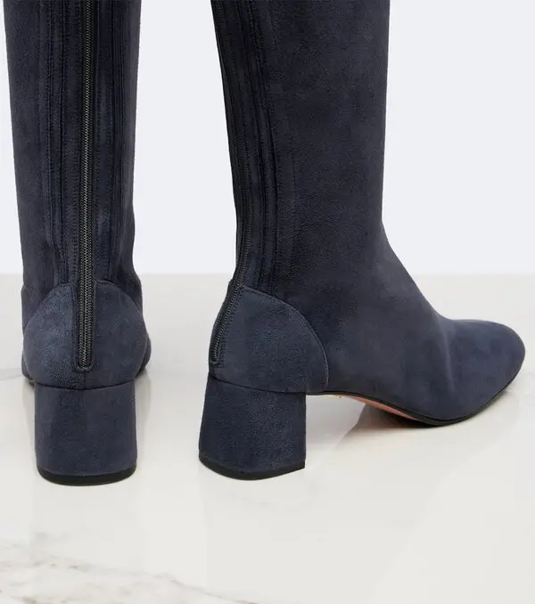 AQUAZZURA Saint Honoré Suede Knee-high Boots