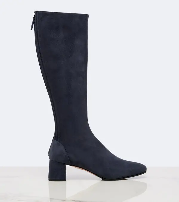 AQUAZZURA Saint Honoré Suede Knee-high Boots