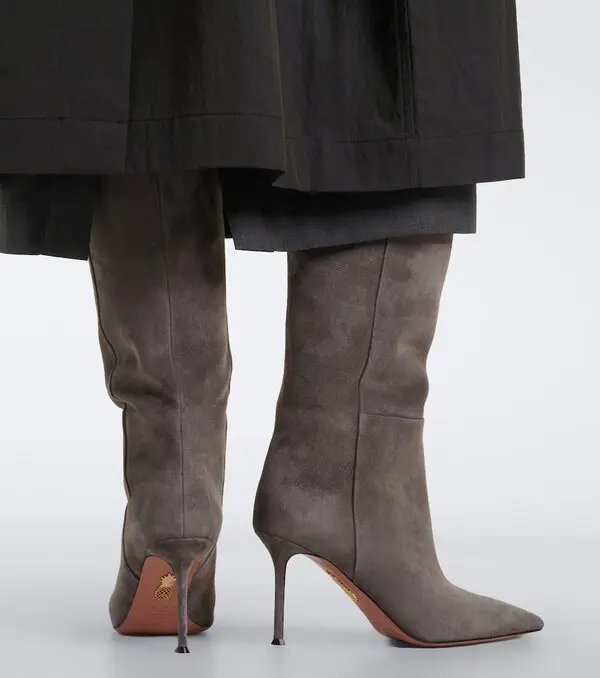 AQUAZZURA Harper Suede Knee-high Boots