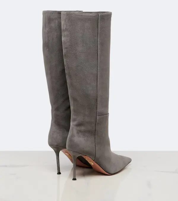 AQUAZZURA Harper Suede Knee-high Boots