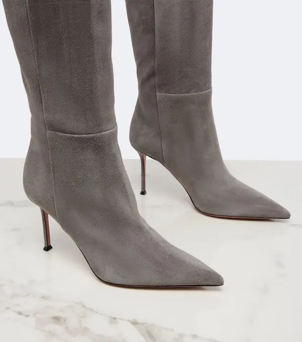AQUAZZURA Harper Suede Knee-high Boots