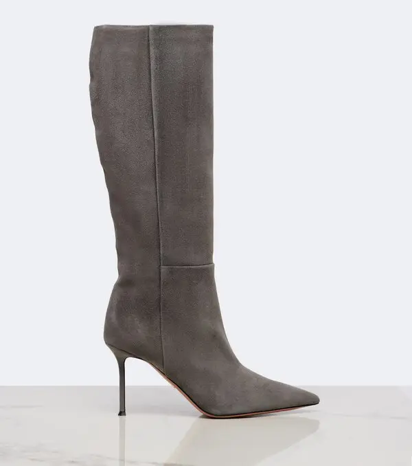 AQUAZZURA Harper Suede Knee-high Boots