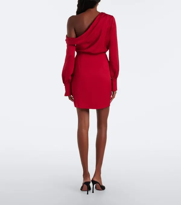 Simkhai Cameron Draped Satin Minidress