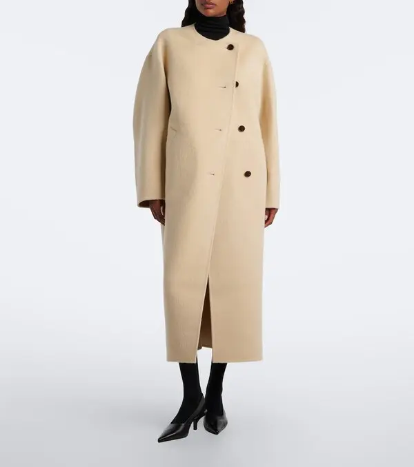RÓHE Fringed Caped Alpaca And Wool Coat