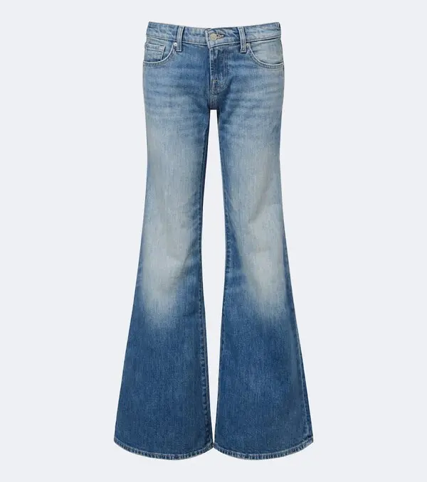 7 For All Mankind Low Flared Jeans - Blue