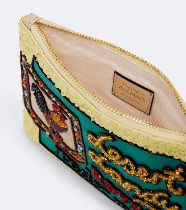 ALEMAIS Alémais Ace Rooster Embellished Pouch