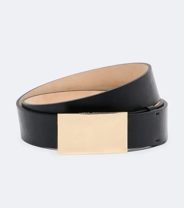 Victoria Beckham Portofino Mirror Leather Belt - Black