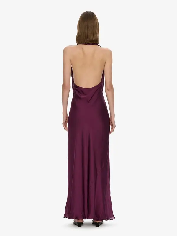 Christopher Esber Cesura Cowl Lace Halter Gown