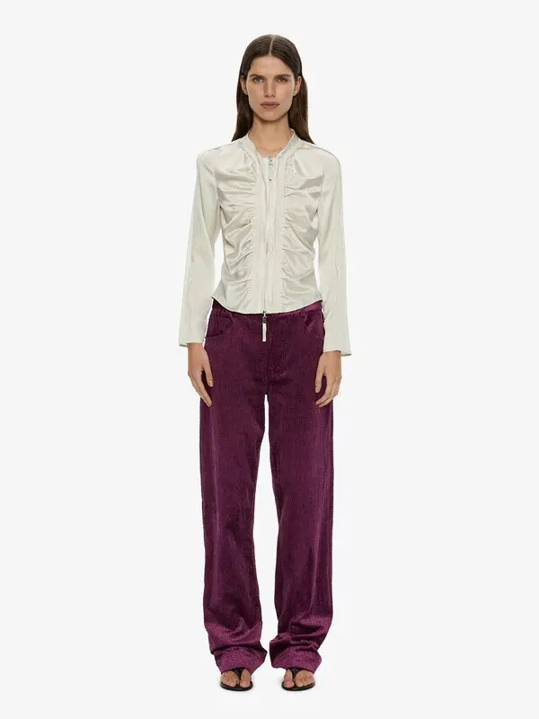 Christopher Esber Ava Sateen Corduroy Jean - Plum