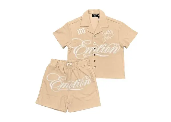Mixed Emotion Signature Short Set - Cream