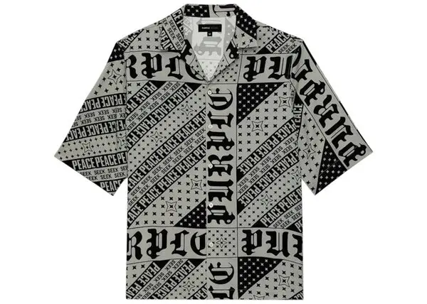 PURPLE BRAND Flag Bandana Shirt - Grey